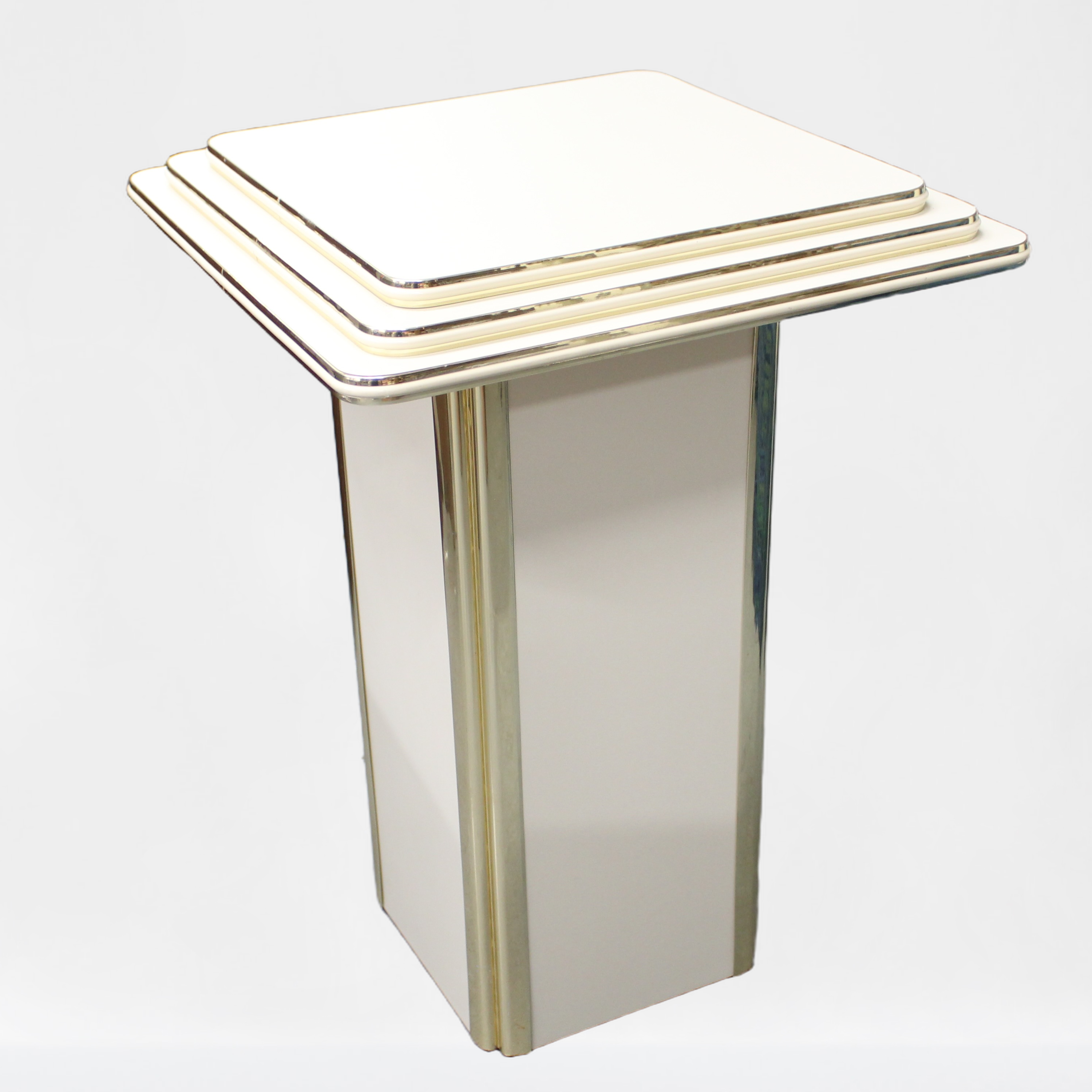 1970s Column Pedestal with Stepped Top – Off Center Modern